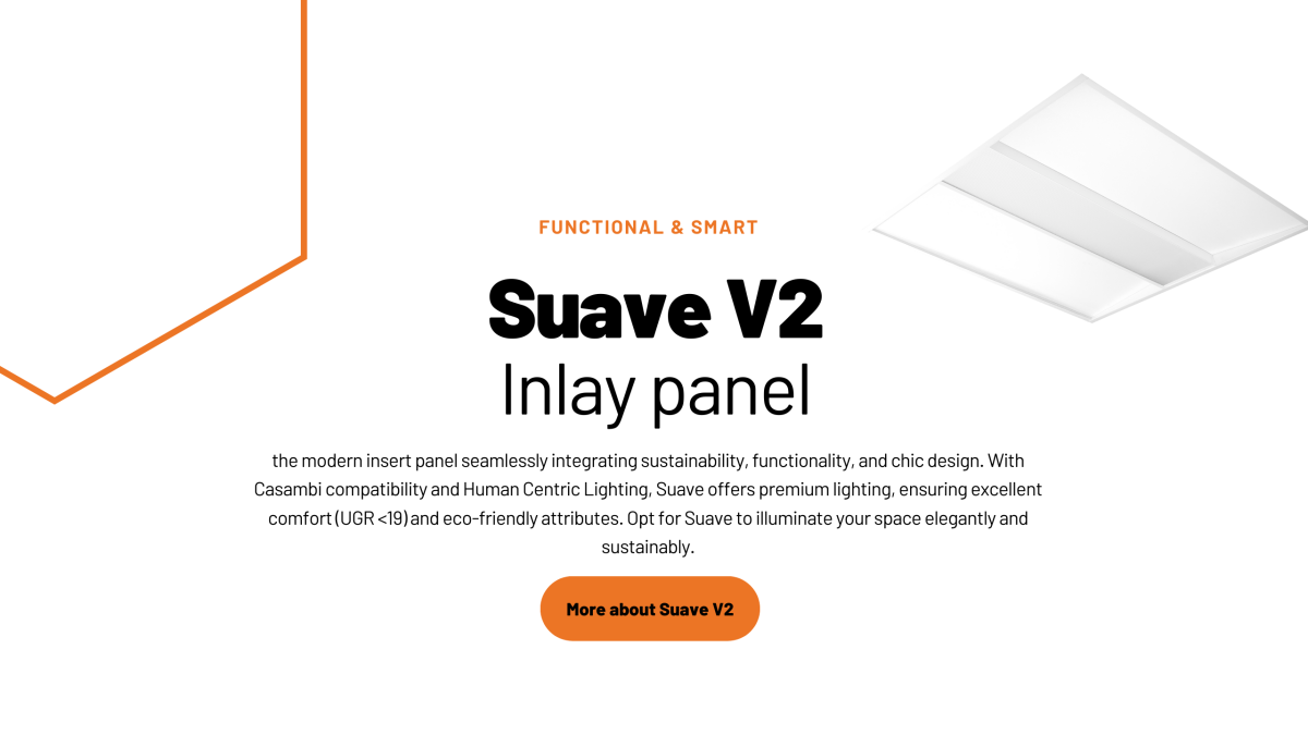 Lumiparts Suave V2 inlay led comfort panel for office and public | Lumi ...