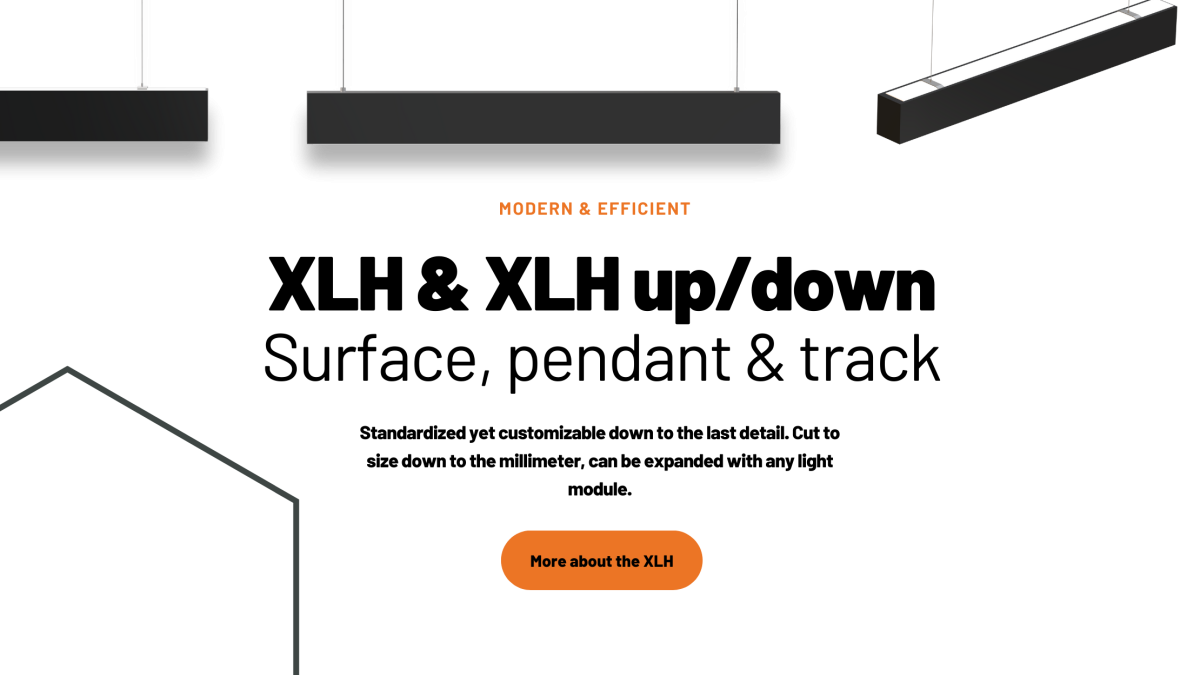 Lumiparts XLH configure linear lighting solution Office and public ...